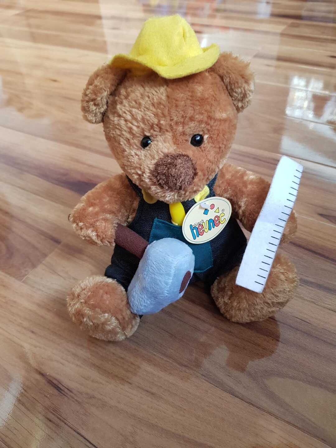 Heunec Teddy Bear Construction Worker Handyman With A Hammer and A ...