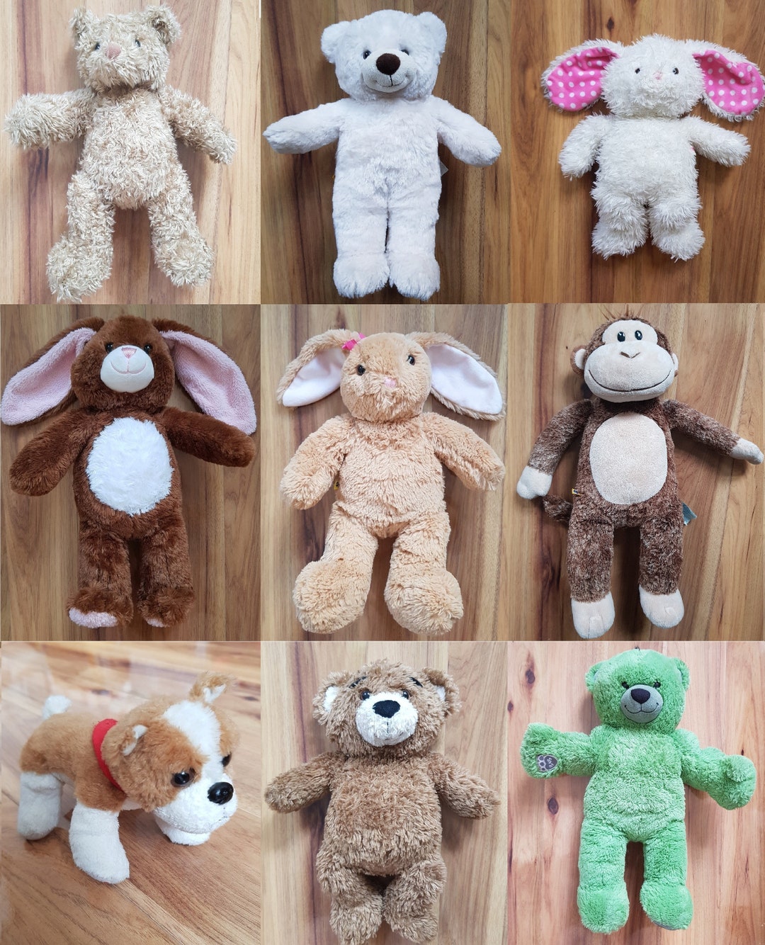 BAB Build A Bear Workshop Stuffed Plush Toy Teddy Bear Bunny Rabbit ...