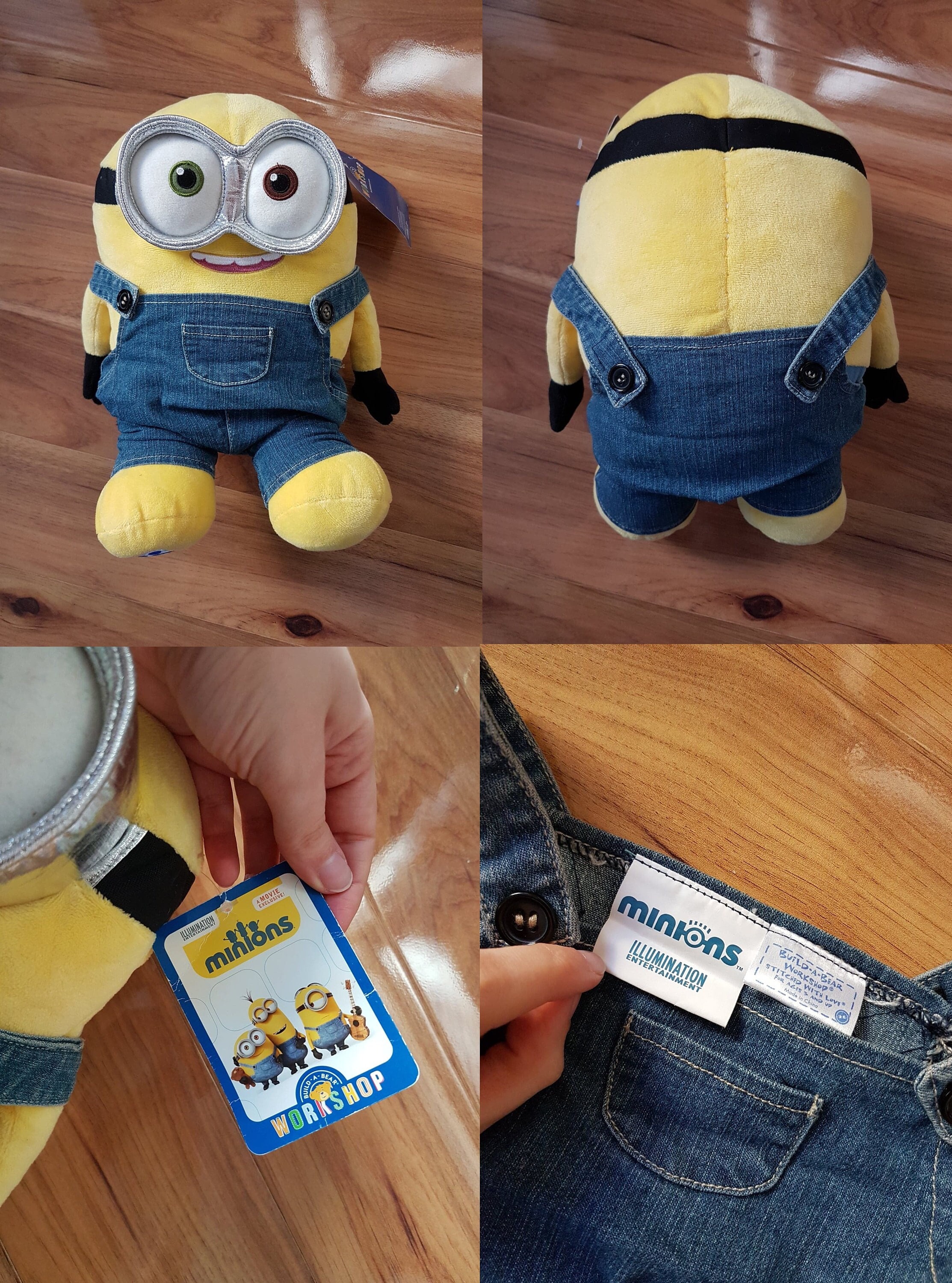 BAB Build A Bear Workshop Stuffed Plush Minion Bob Despicable Me Disney ...