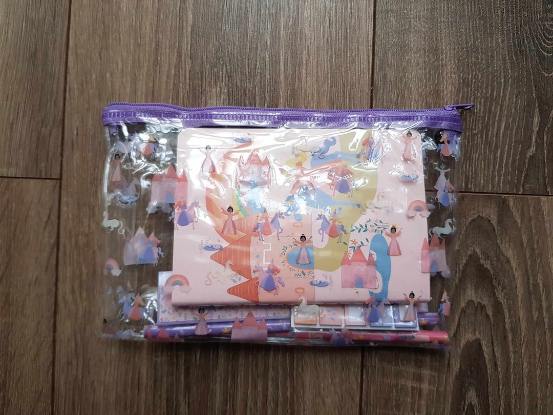 Princess Stationery Set Primark Horse Castle Pencil Case Sticky Notes ...
