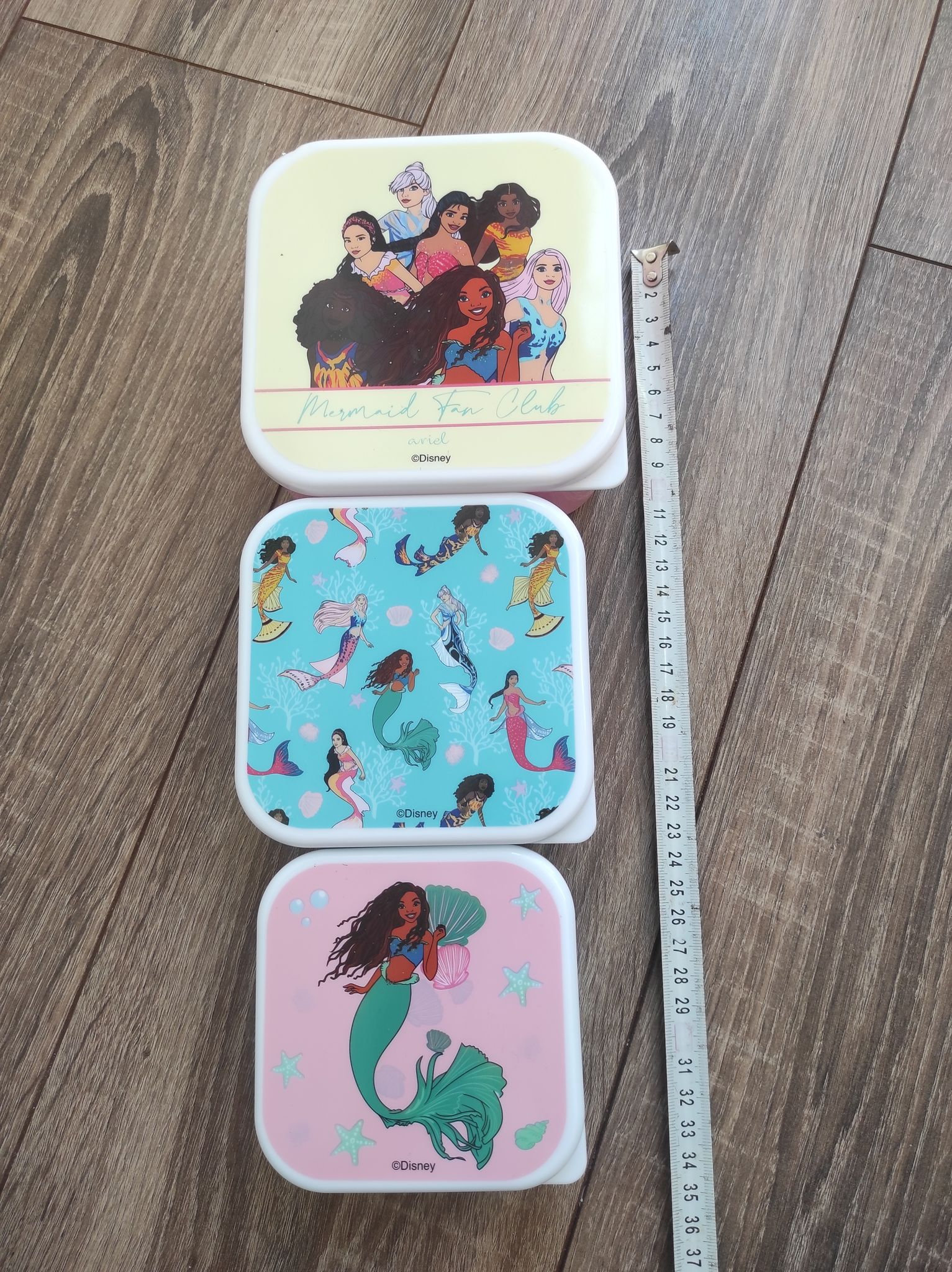 Disney the Little Mermaid Live Action Lunch Snack Container Set of 3 ...