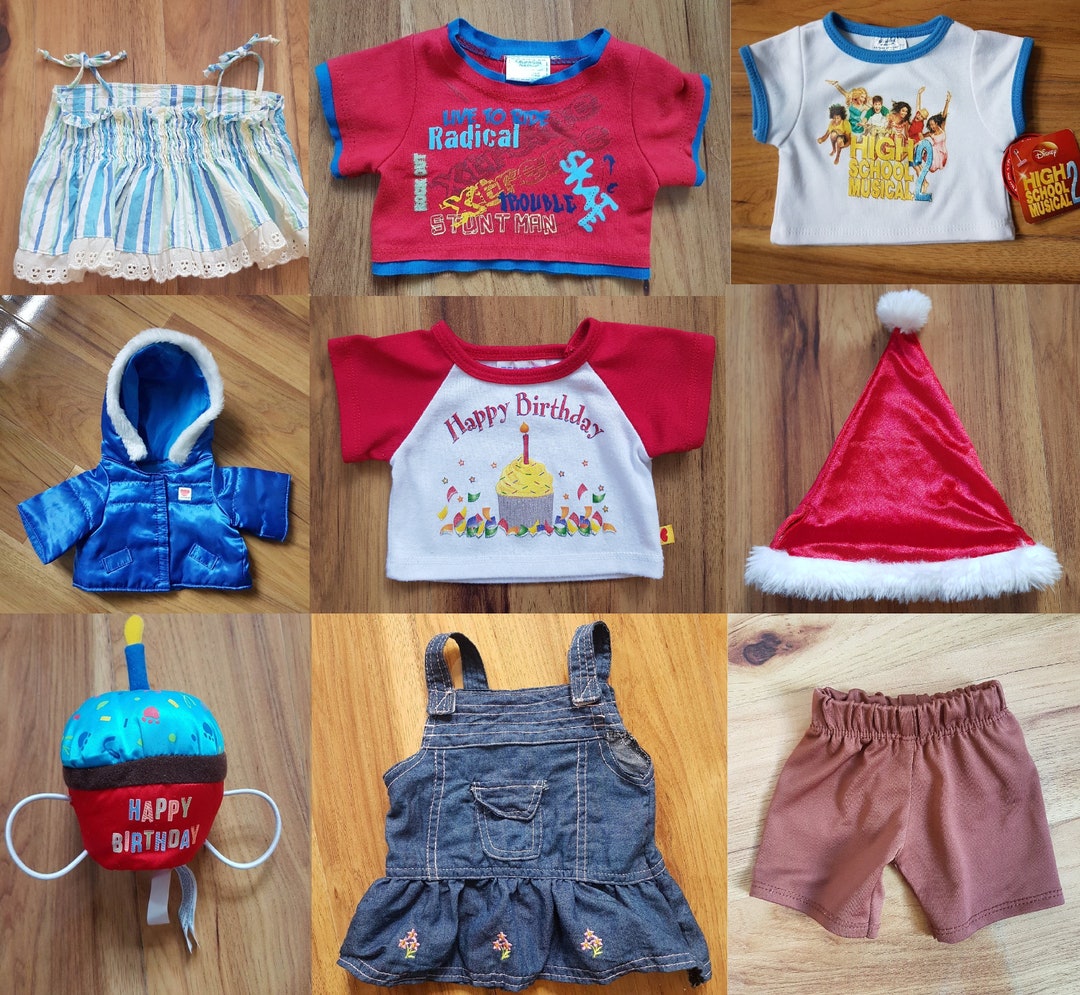 Build A Bear Workshop Clothes Accessories T-shirt Top Jacket Shorts ...