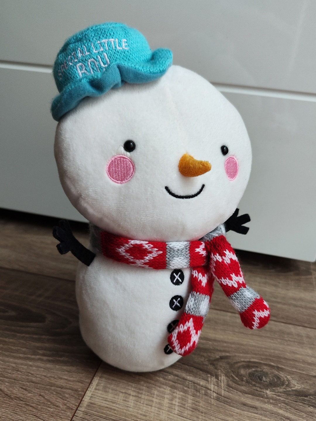 Snowman Soft Toy Plush Card Factory Merry Christmas Cuddle Toy Scarf ...