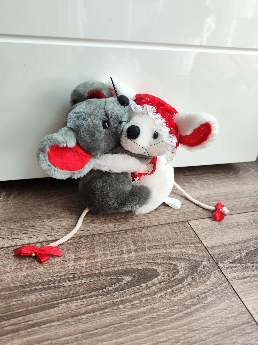 Uni-toys Plush Mice in Love Germany Mouse Vintage Toys Velcro Bonnet ...