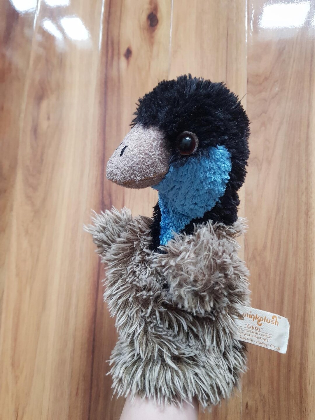 Minkplush Edith the Emu Bird Hand Puppet Rare Vintage Plush Soft Toy ...