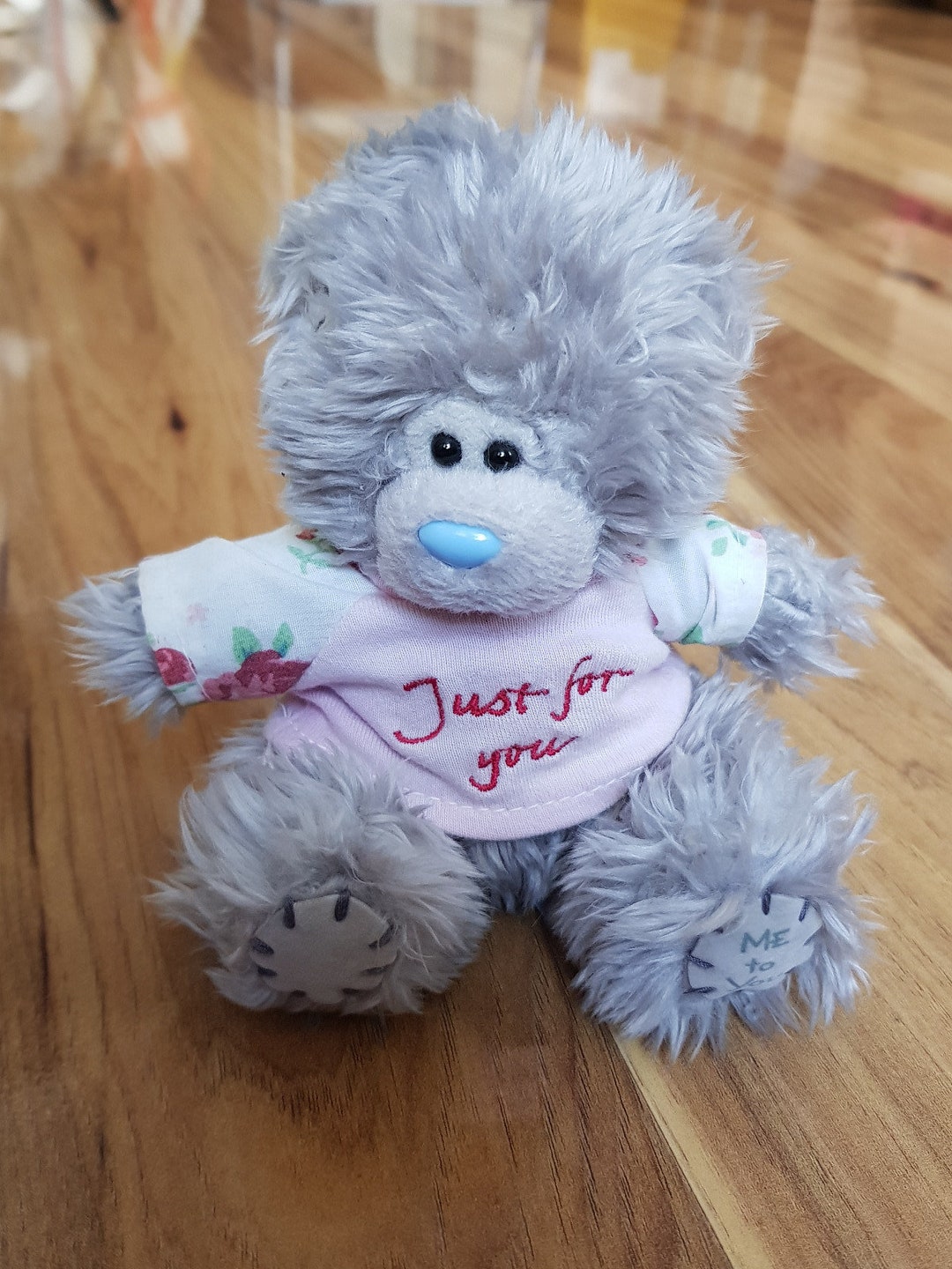 Me to You Tatty Teddy Bear Just for You T-shirt Gray Soft Toy Classic ...