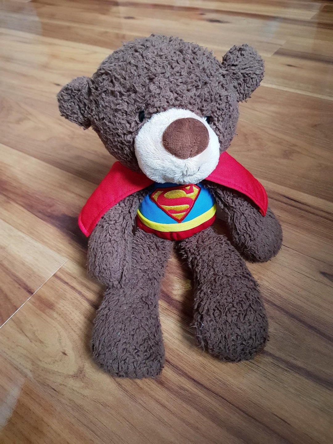 GUND Superhero Costume Fuzzy Teddy Bear Brown Stuffed Plush Toy Cape ...