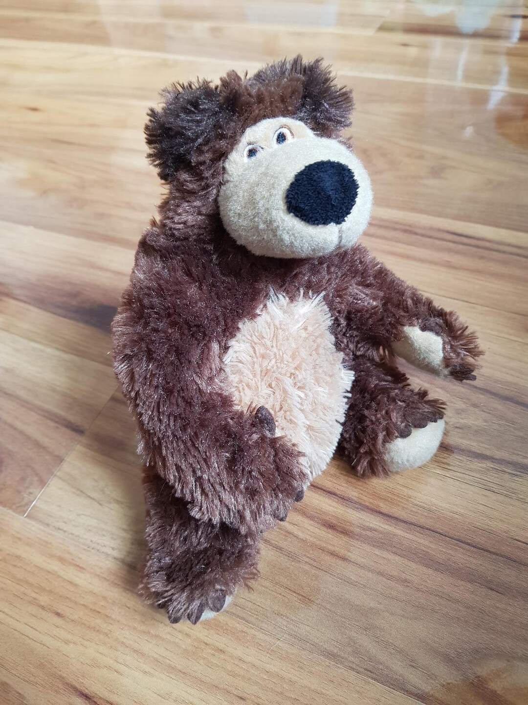 Masha and the Bear Plush Soft Toy Bear PMS Stuffed Rare Animal Brown ...
