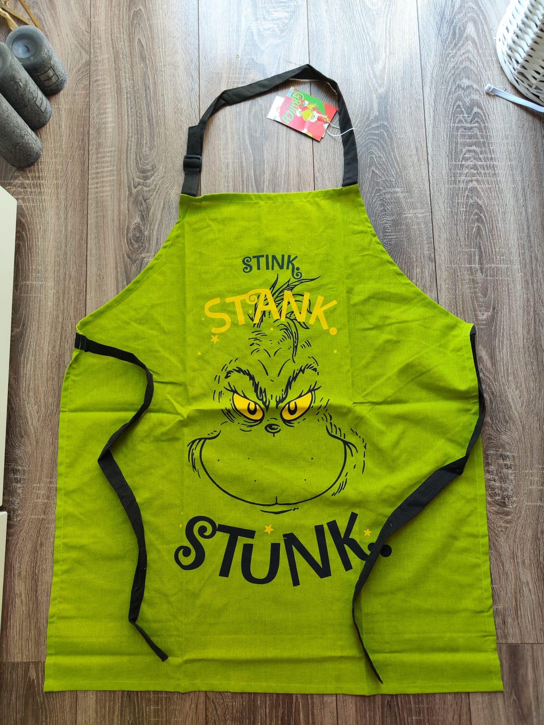 The Grinch Kitchen Apron Green Dr Seuss Merry Grinchmas Christmas Stink ...