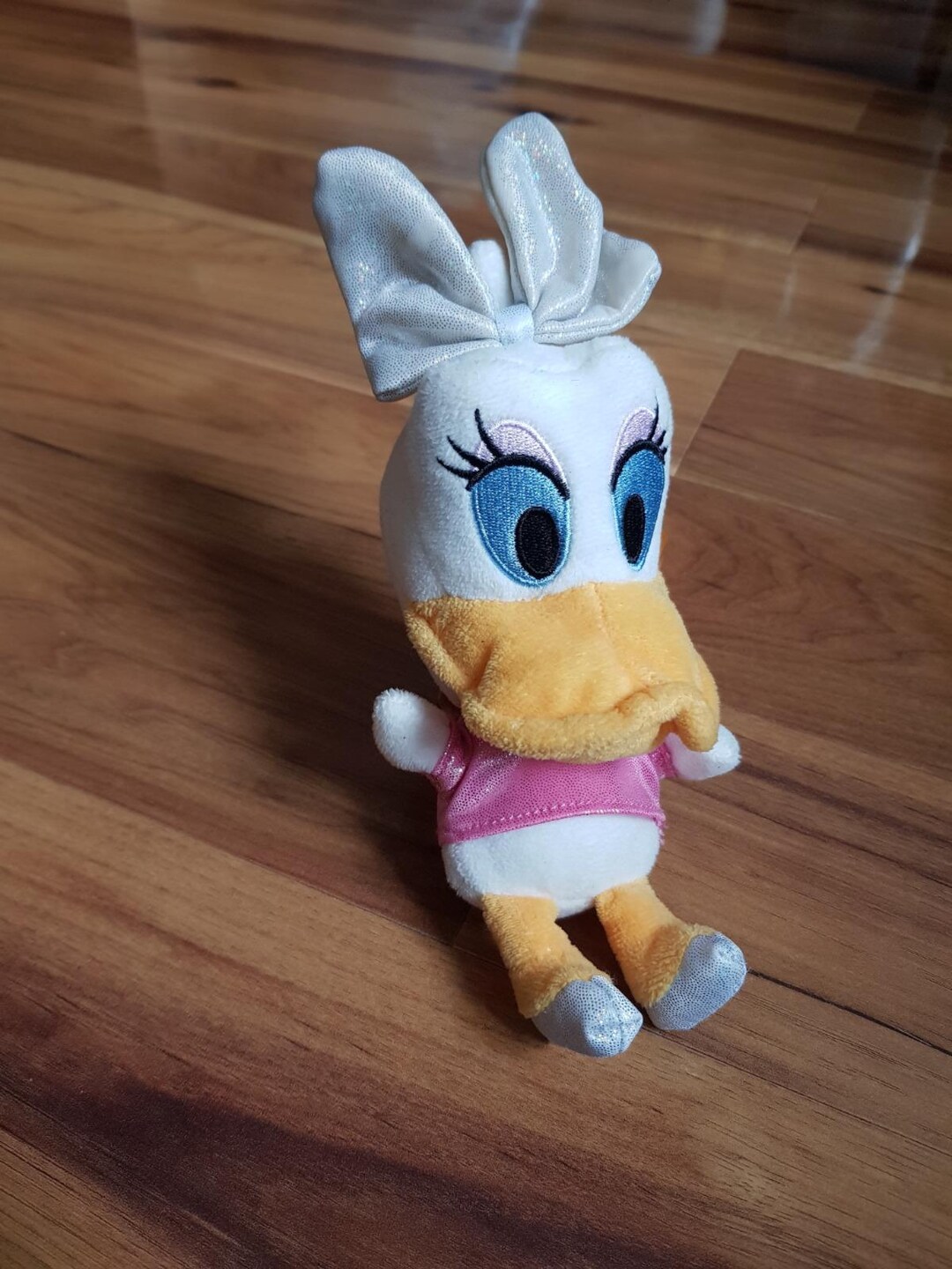 Disney Primark Daisy Duck Plush Soft Toy Rare Stuffed Pink Top Glitter ...