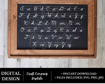Educational Alphabet Svg for Montessori Learning Tracing Dry | Etsy