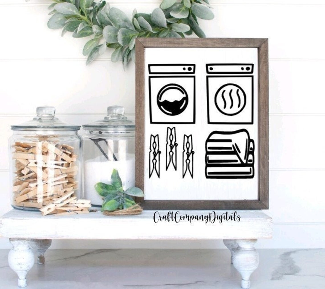 Wash Dry Hang Fold SVG PNG JPG, Wash Svg, Dry Svg, Fold Svg, Laundry ...