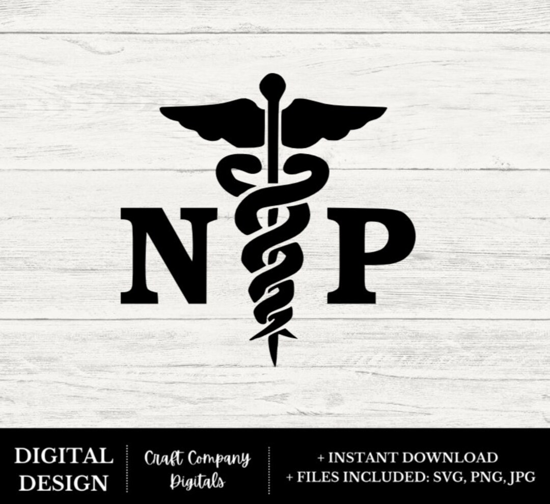 Nurse Practitioner SVG PNG JPG, Nurse Svg, Caduceus Svg, Np Svg, Nurse ...