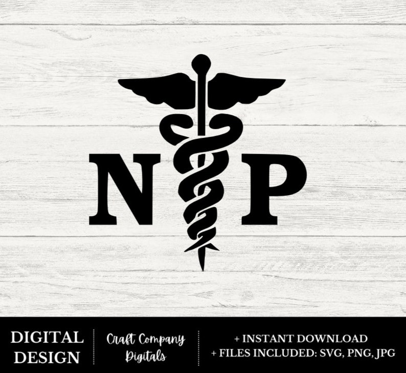 Nurse Practitioner SVG PNG JPG, Nurse Svg, Caduceus Svg, Np Svg, Nurse ...