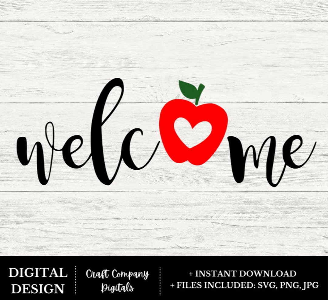 Welcome Apple Svg, Teacher Classroom Sign, Classroom Management Svg ...