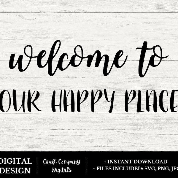 Our Happy Place Sign - Etsy
