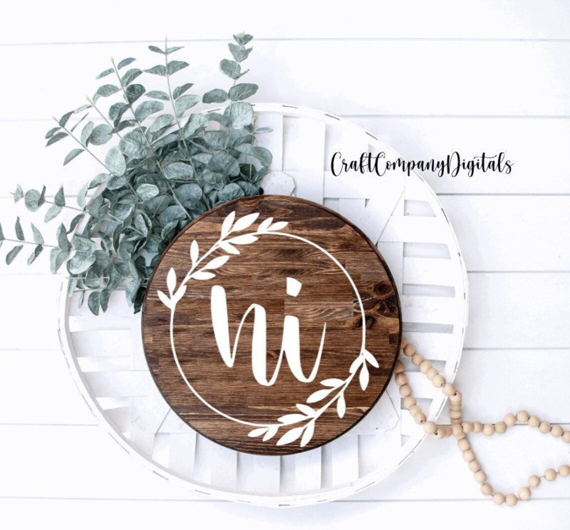 Hi SVG PNG JPG Hello Svg Welcome Svg Greeting Svg Door - Etsy