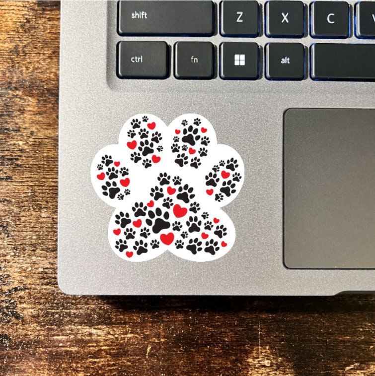 Paw Print and Cut File, Heart Paw Print Png, Paw Print Jpg, Dog Paw ...