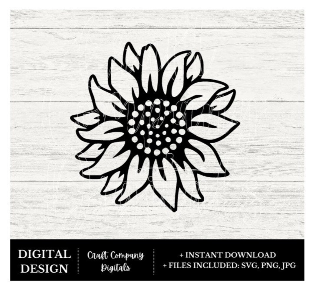 Sunflower Svg, Flower Svg, Floral Svg, Garden Svg, Floral Decal Svg ...