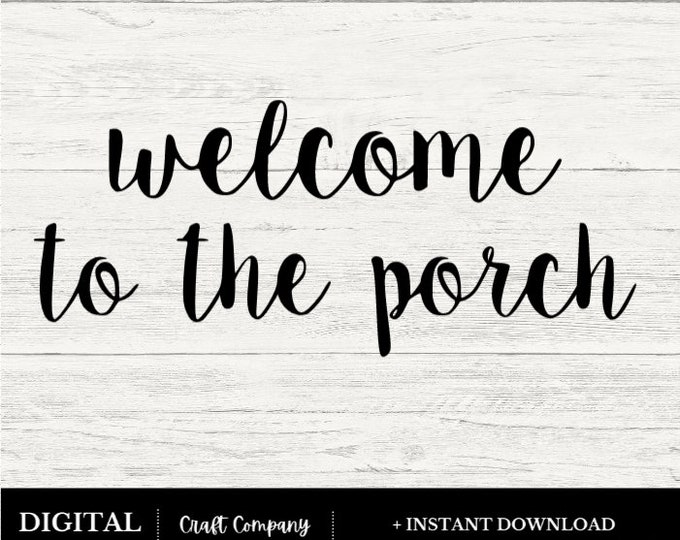 Welcome to the Balcony Svg, Deck Sign Svg, Farmhouse Sign Svg, Door ...