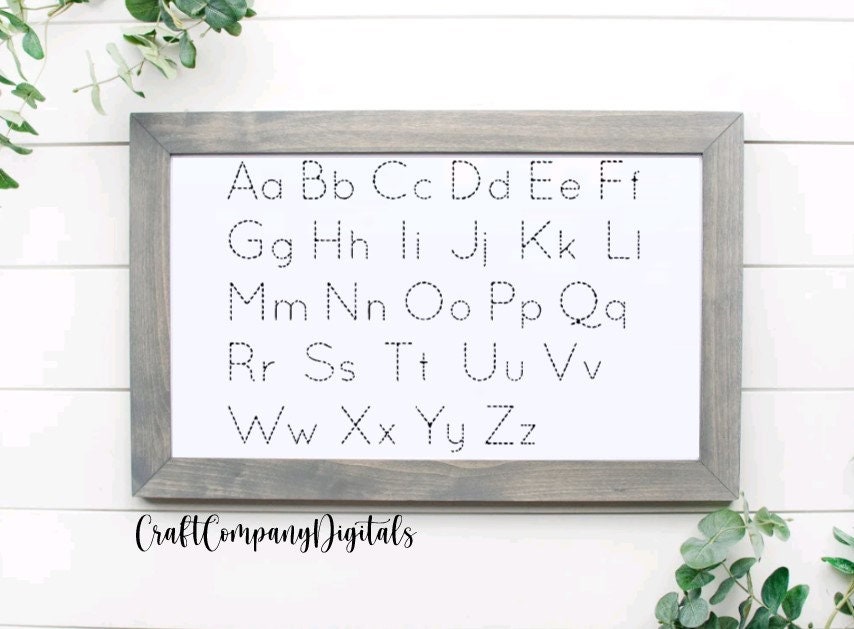 Educational Alphabet Svg for Montessori Learning, Tracing Dry Erase Mat ...