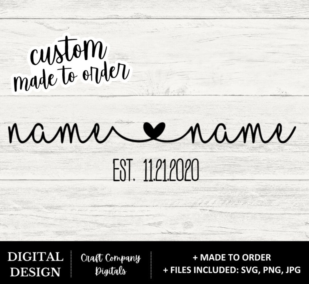 Custom Name SVG PNG JPG, Personalized Name Svg, Custom Name Calligraphy ...