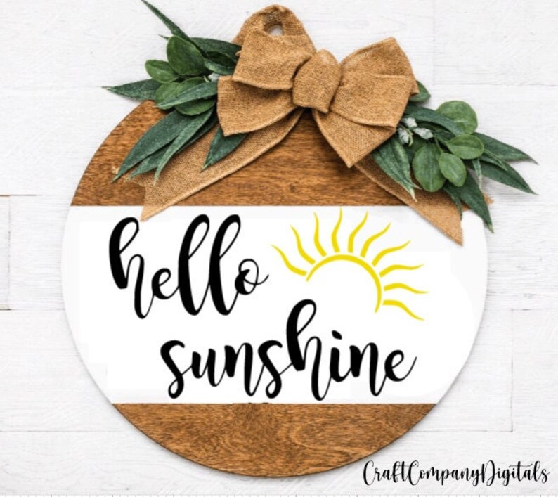 Hola sol SVG PNG JPG, bienvenido svg, saludo svg, colgador de puerta ...