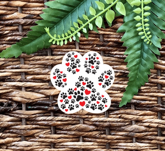 Paw Print and Cut File, Heart Paw Print Png, Paw Print Jpg, Dog Paw ...