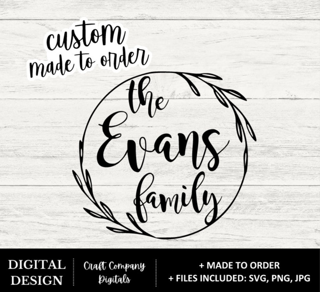 Family Name SVG PNG JPG, Welcome Sign Svg, Family Name Sign Svg ...