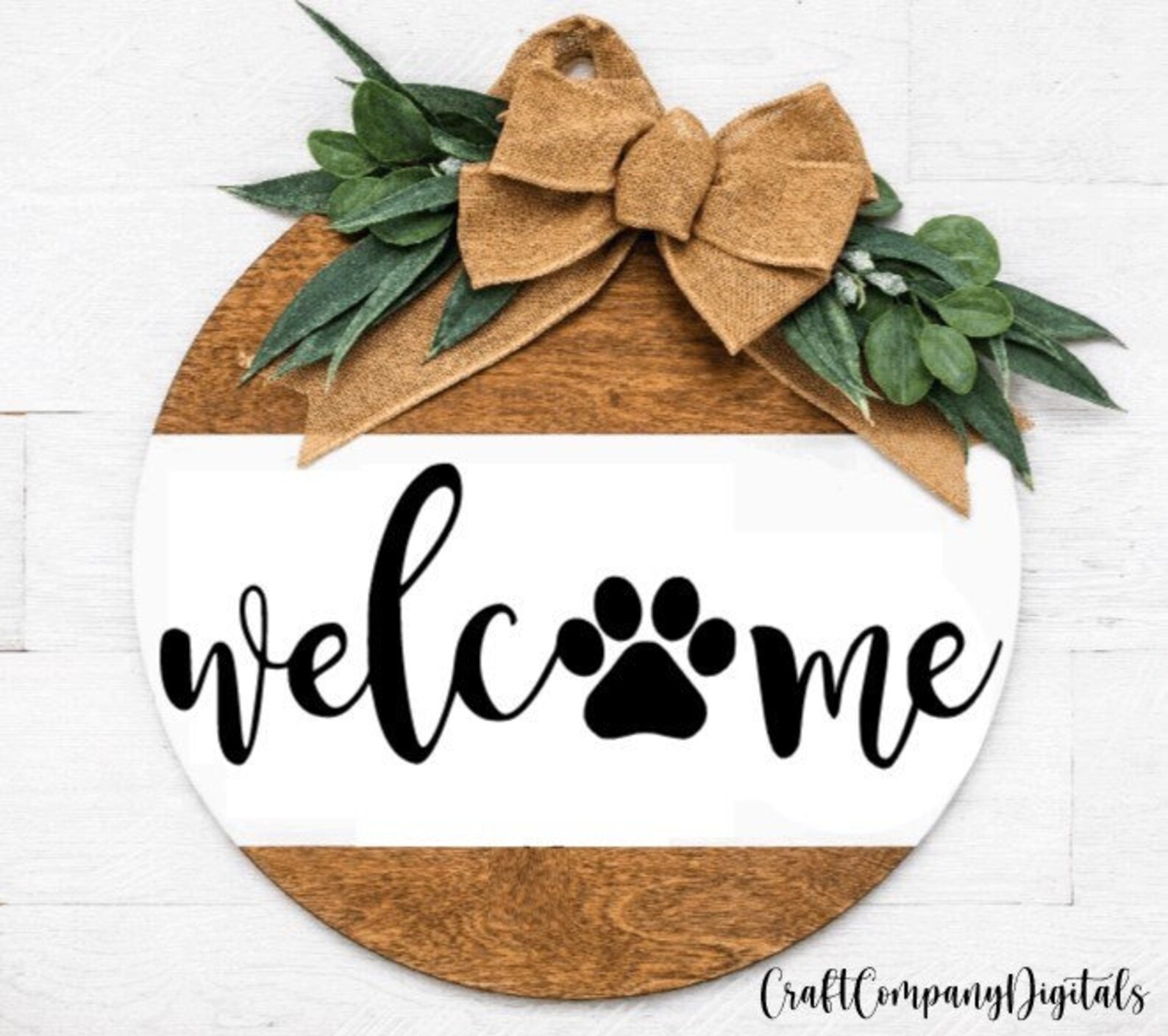 Welcome SVG PNG JPG, Paw Print Svg, Greeting Svg, Door Hanger Svg ...