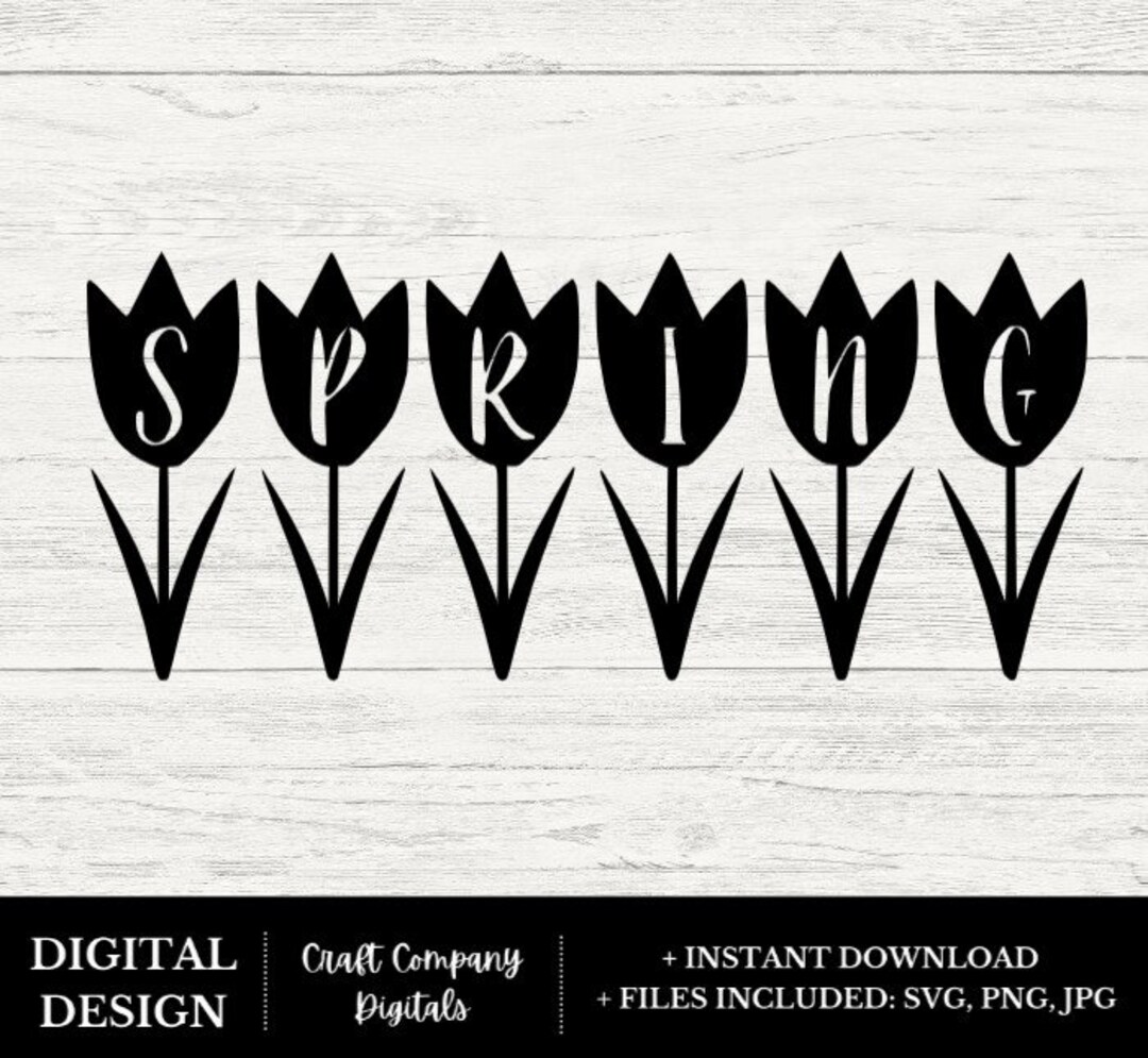 Tulip Svg Spring Svg Spring Sign Svg Welcome Sign Svg Door Hanger