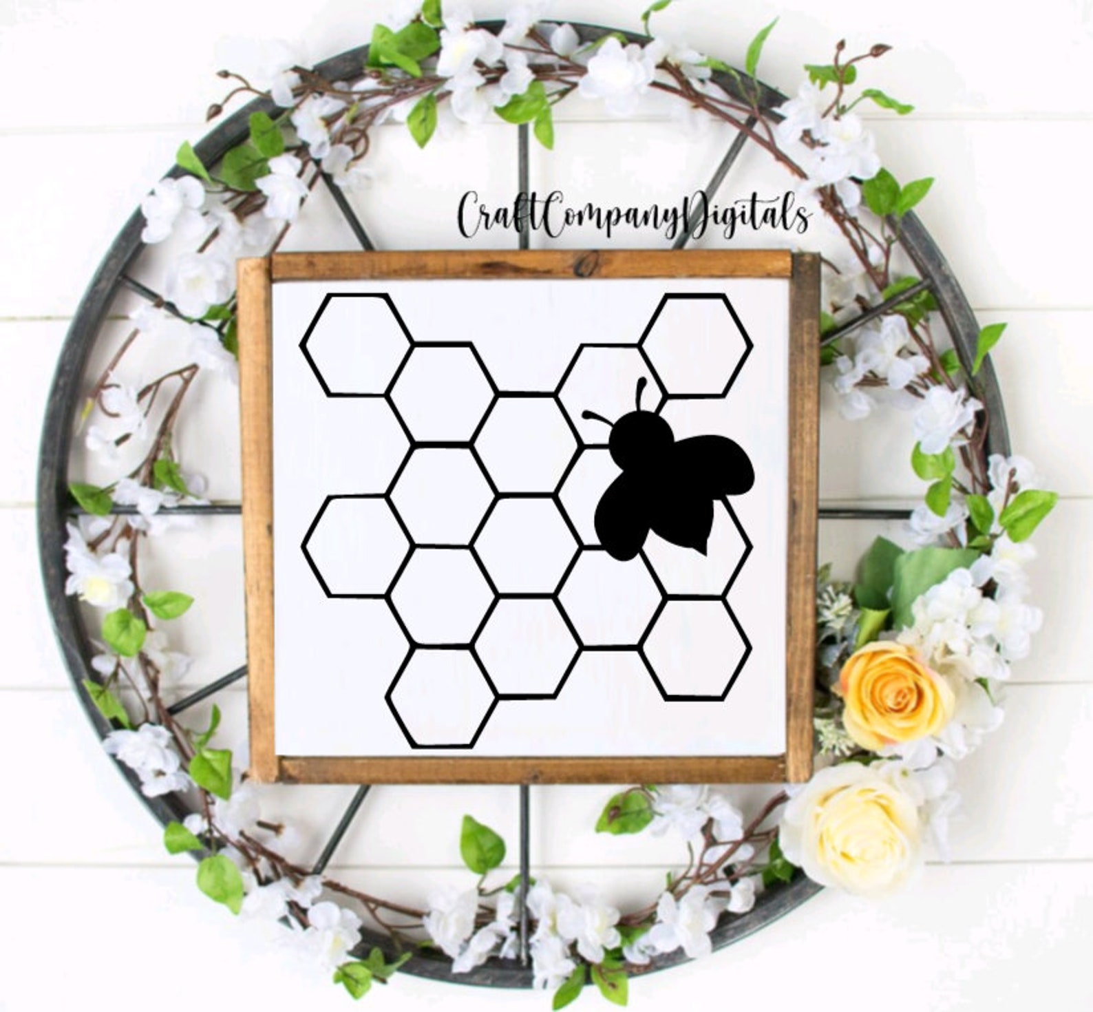 Honey Comb SVG PNG JPG , Honey Bee Svg, Bee Png, Honey Bee Clip Art ...