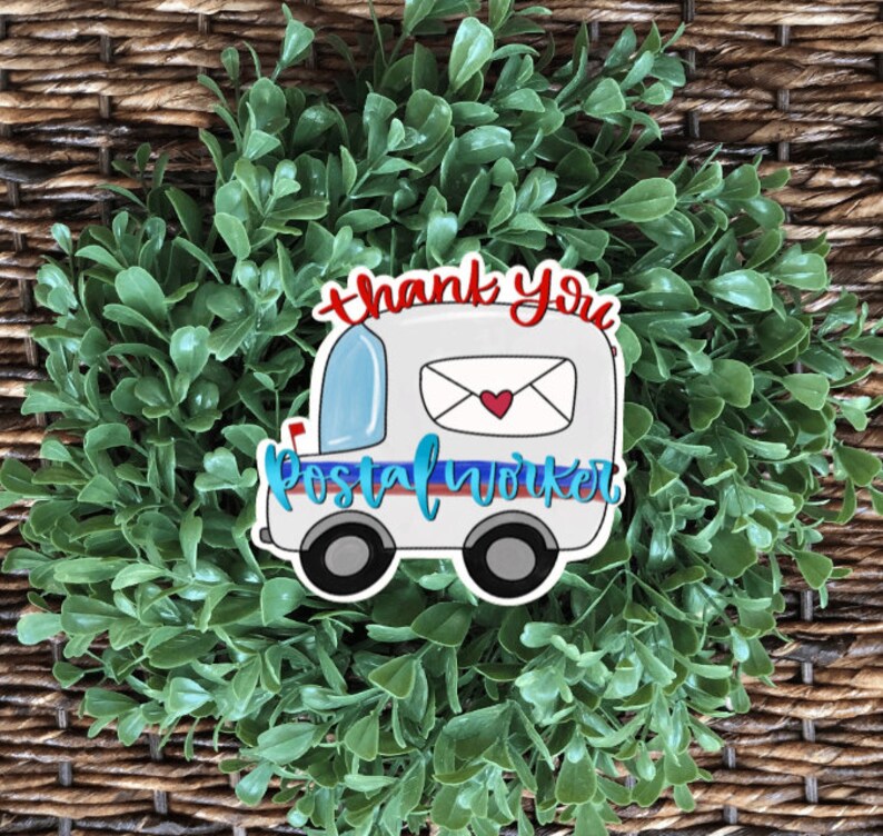 Thank You Postal Worker Print and Cut File, Mail Carrier Sticker, USPS ...