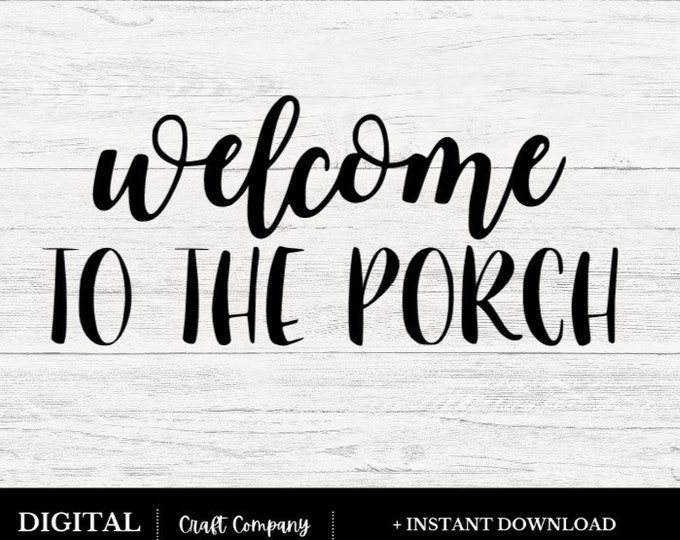 Welcome to the Balcony Svg, Deck Sign Svg, Farmhouse Sign Svg, Door ...