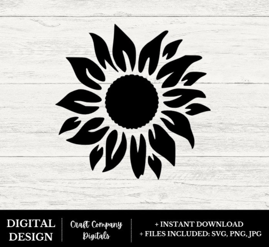 Sunflower Svg, Flower Svg, Floral Svg, Garden Svg, Floral Decal Svg ...