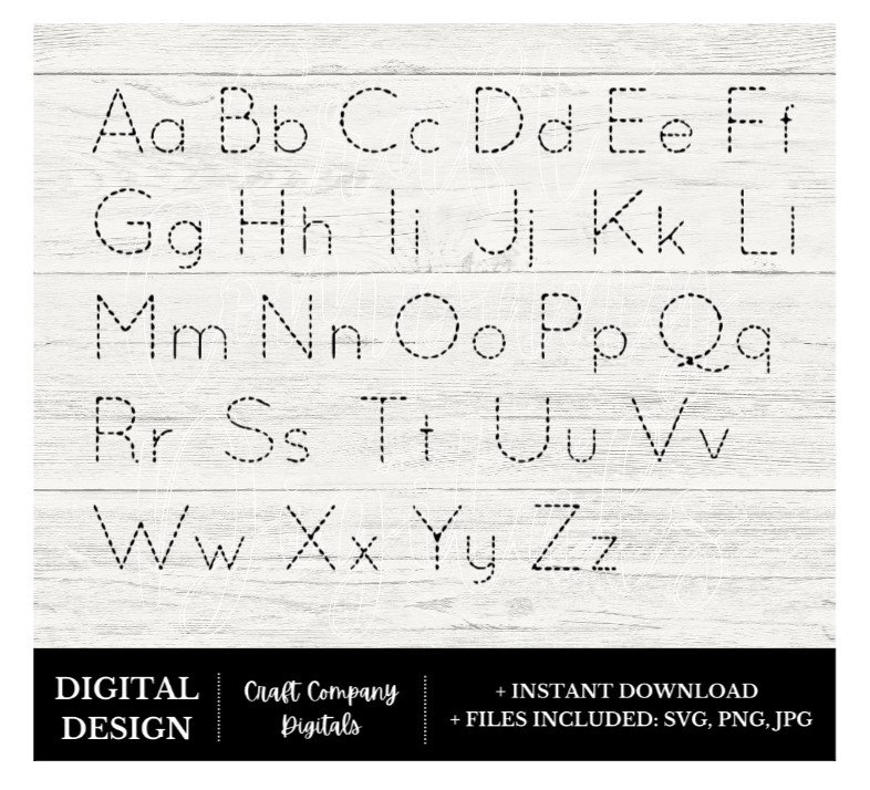 Educational Alphabet Svg for Montessori Learning, Tracing Dry Erase Mat ...