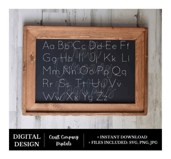 Educational Alphabet Svg for Montessori Learning Tracing Dry | Etsy