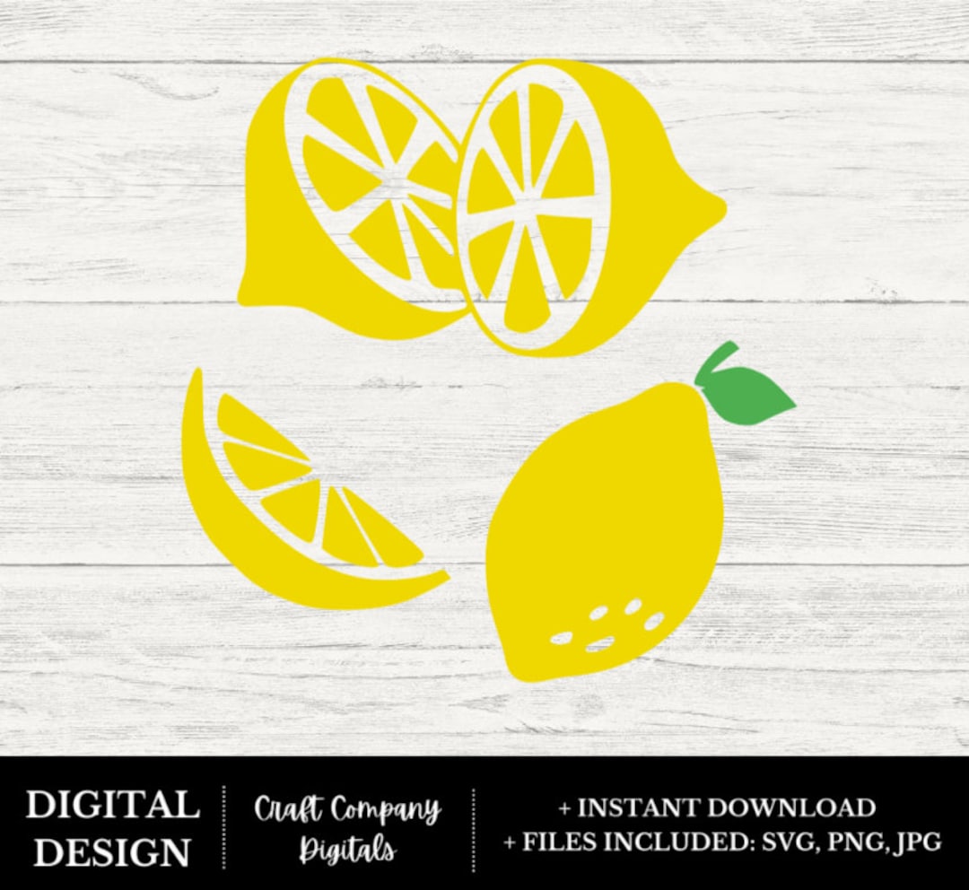 Lemon Svg, Tropical Fruit Svg, Fruit Svg, Summer Sign Svg, Fruit Decal ...