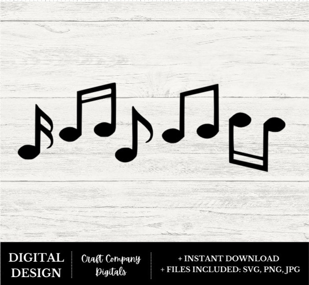 Música SVG PNG JPG notas musicales svg clave de sol svg svg - Etsy España