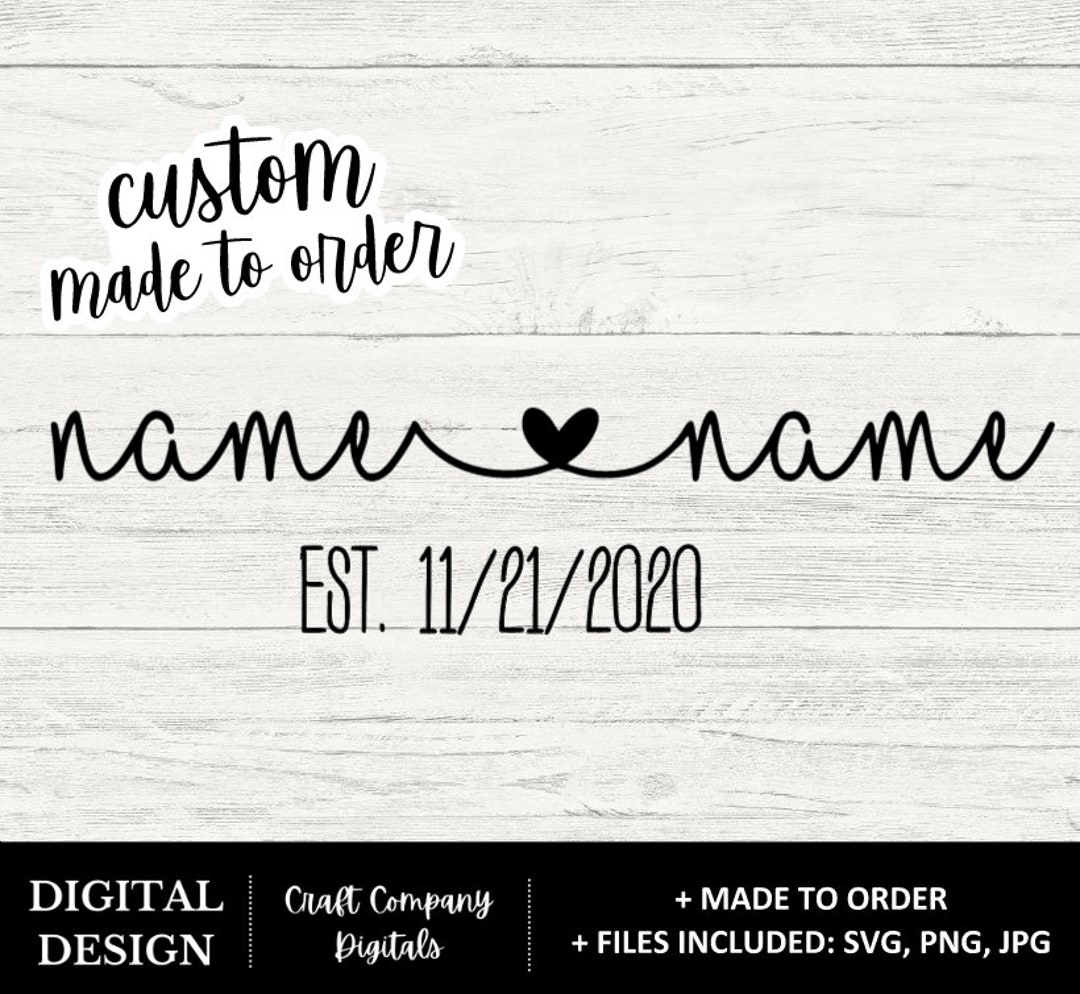 Custom Name SVG PNG JPG, Personalized Name Svg, Custom Name Calligraphy ...