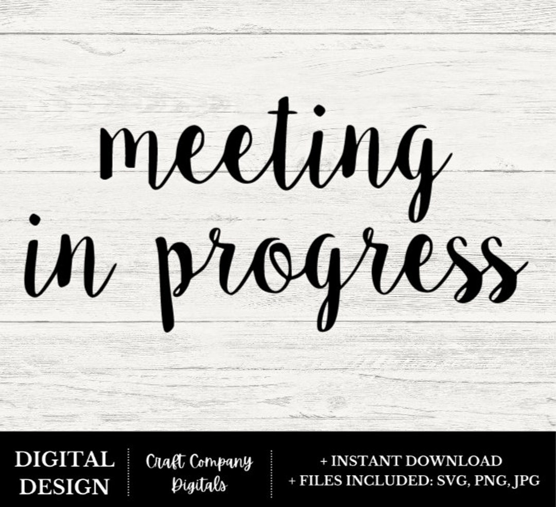 Reunión en progreso svg, letrero del aula del maestro, gestión del aula ...