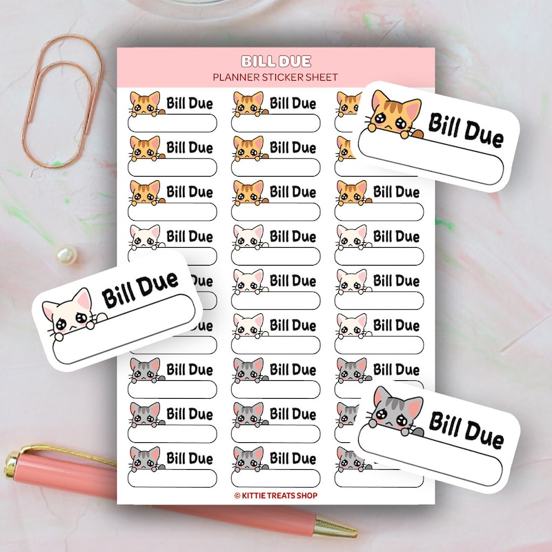 Bill Pay Stickers - Etsy