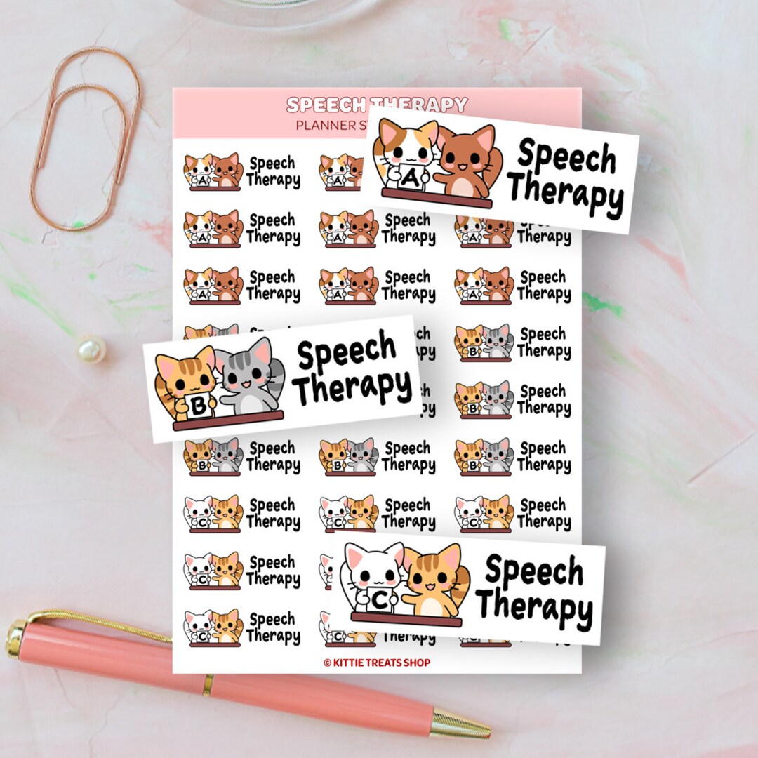 Speech Therapy Planner Sticker, Speech Therapy Reminder, Cute Planner ...
