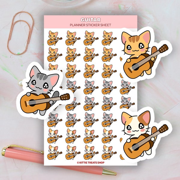 Guitar Lesson Stickers - Etsy