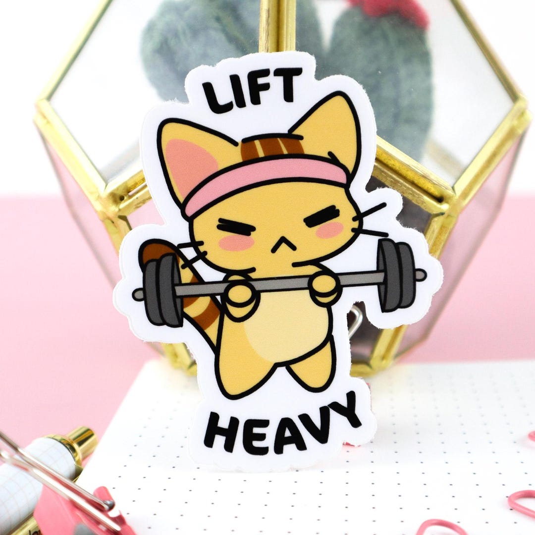 Lift Heavy Matte Vinyl Sticker, Water Bottle Sticker, Car Decal, Laptop ...
