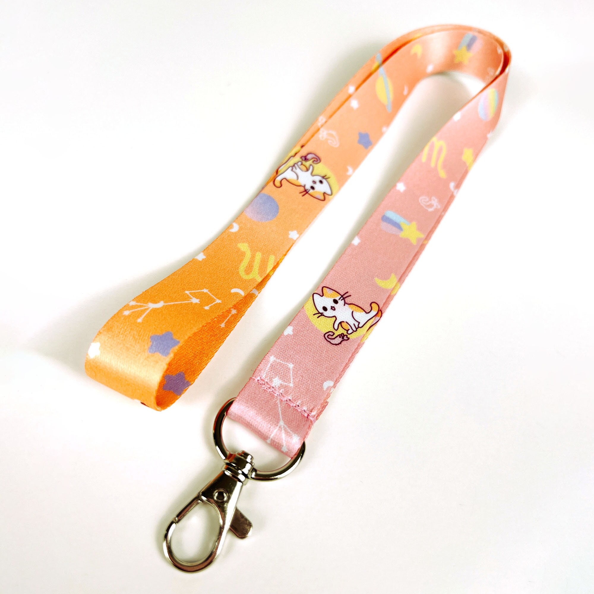 Zodiac Scorpio Cat Lanyard Kawaii Lanyard Zodiac Lanyard - Etsy