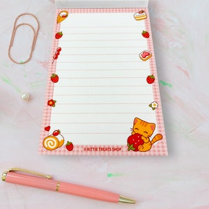 Ginger Tabby Cat Notepad small & Large Kawaii Notepad - Etsy