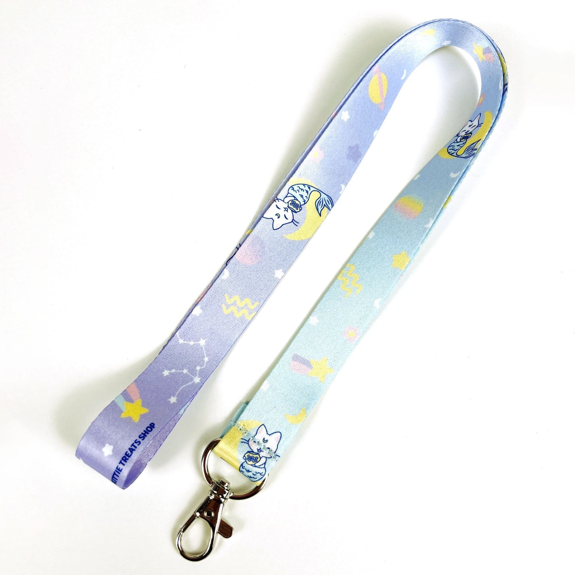 Zodiac Aquarius Cat Lanyard Kawaii Lanyard Zodiac Lanyard - Etsy