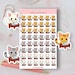 Kawaii Cat Studying Planner Stickers, Studying Reminders, Cute Planner ...