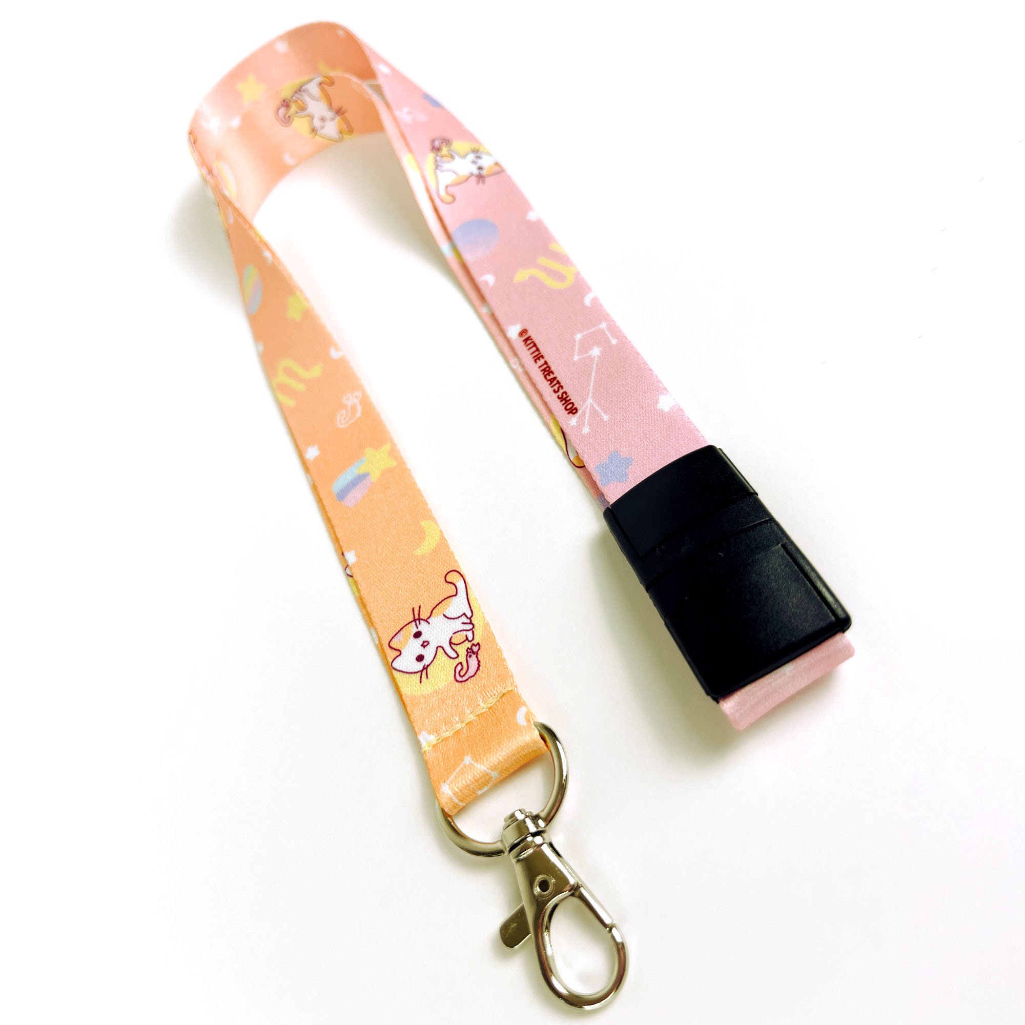 Zodiac Scorpio Cat Lanyard Kawaii Lanyard Zodiac Lanyard - Etsy